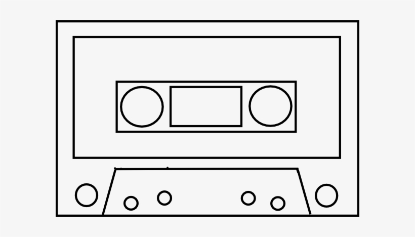 Cassette Tape Coloring Page - Free Printable Coloring Pages for Kids
