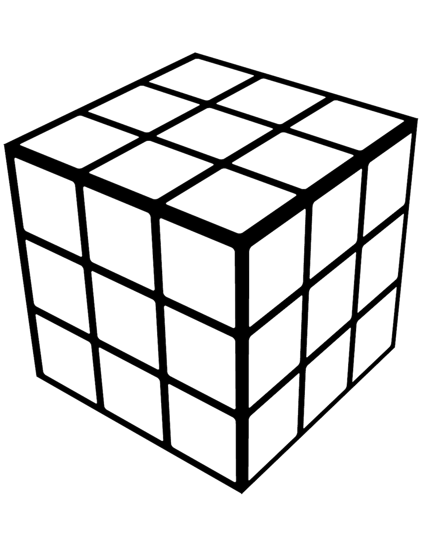 Rubic Cube Geometric Coloring Page - Free Printable Coloring Pages for Kids Rubic Cube Geometric Coloring Page - Free Printable Coloring Pages for Kids